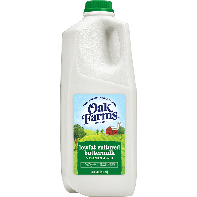 Low-Fat Buttermilk Plastic Half Gallon - Oak Farms® Dairy